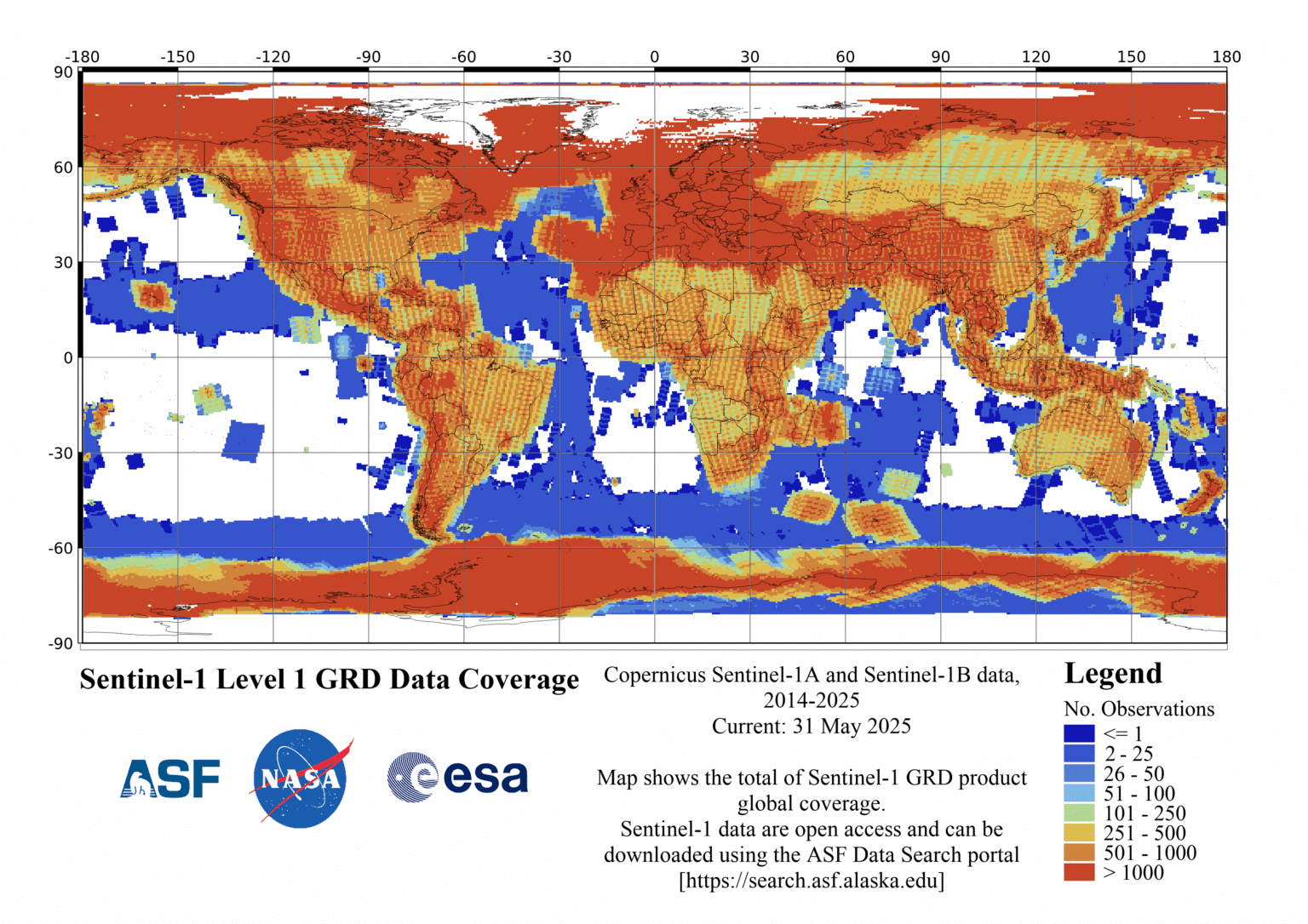 Sentinel-1 - Acquisition Maps | Alaska Satellite Facility